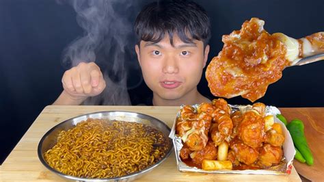 달달한 슈프림 양념치킨 🍖 짜파게티 먹방 😋 Youtube
