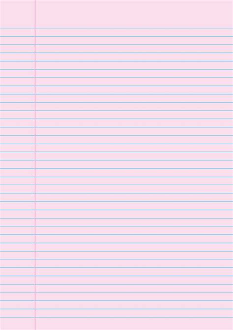 Printable Light Pink College Ruled Notebook Paper For A4 Paper