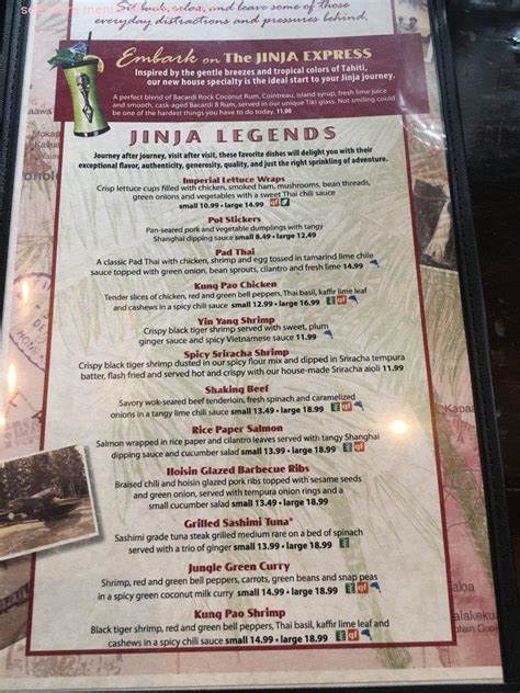 Online Menu Of Jinja Bar Bistro Westside Restaurant Albuquerque New