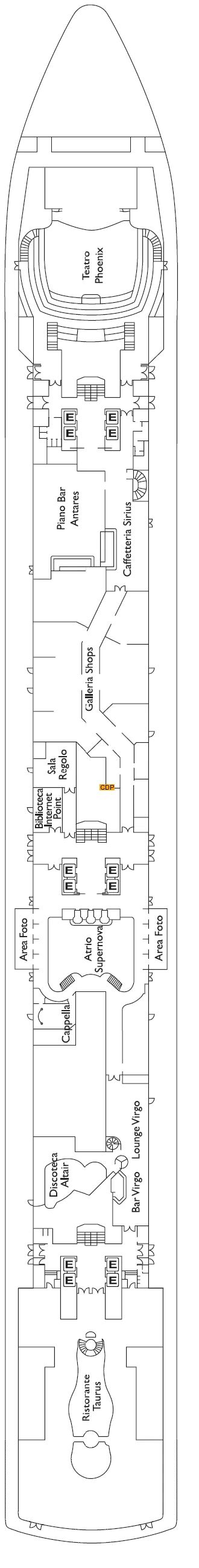 Costa Luminosa Ambra Deck 3 Plan