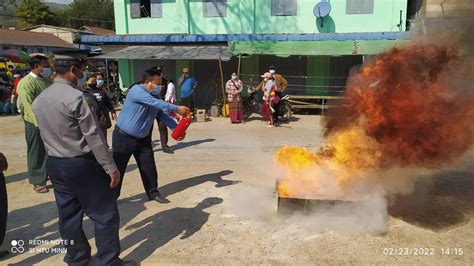သိန္နီမြို့တွင် မီးဘေးလုံခြုံရေးအတွက် အသိပညာပေးခြင်းနှင့် ဇာတ်တိုက်လေ့ကျင့်ခြင်း လုပ်ငန်းမ