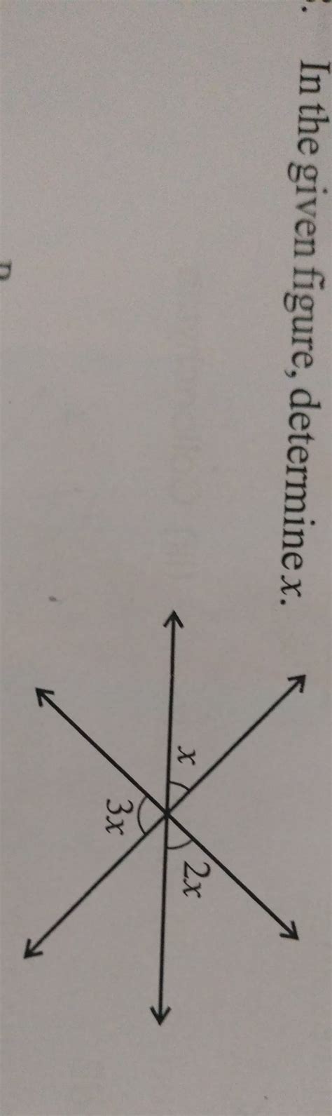 Solved In The Given Figure Determine X