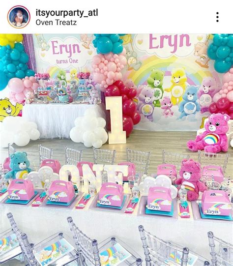 Care Bear Theme 1st Birthday Party Care Bears Birthday Party Care
