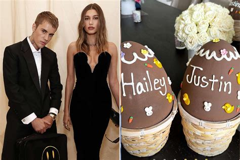 Justin Bieber Wife Hailey Bieber Celebrate Easter With Chocolate Eggs
