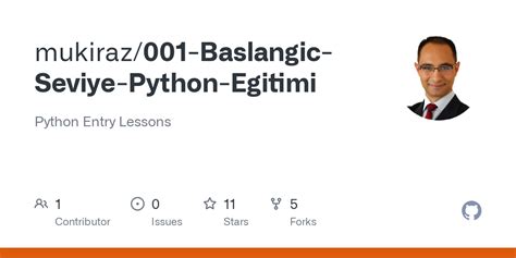 Github Mukiraz001 Baslangic Seviye Python Egitimi Python Entry Lessons