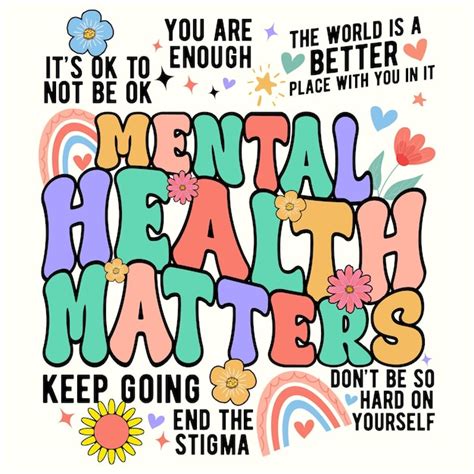 Premium Vector Mental Health Matters Inspirational Unique Trendy