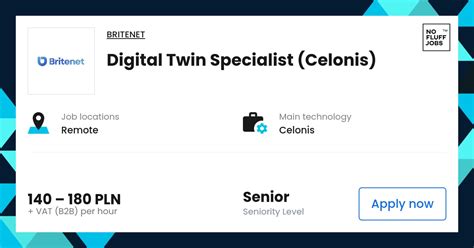 Digital Twin Specialist Celonis Job Data Britenet Remote No Fluff Jobs