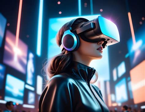 Premium Photo A Person Wearing A Vr Headset And Immersed In A Digital