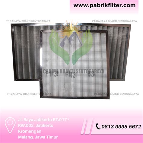 Stainless Steel Filter Ahu High Temperature Resistance Pabrik Filter