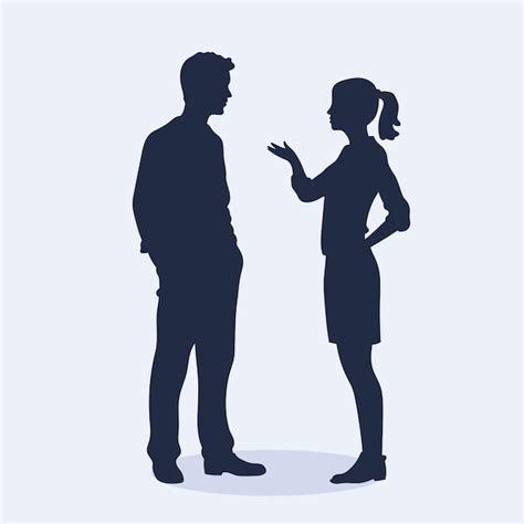 Premium Vector Flat Design Couple Arguing Silhouette