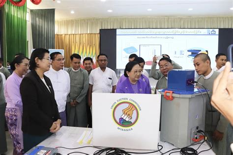 ပဲခူးတိုင်းဒေသကြီးတွင် မြန်မာအီလက်ထရောနစ်မဲပေးစက်အသုံးပြု မဲပေးခြင်းနှင့်စပ်လျဉ်း၍ ရှင်းလင်းပြသခ