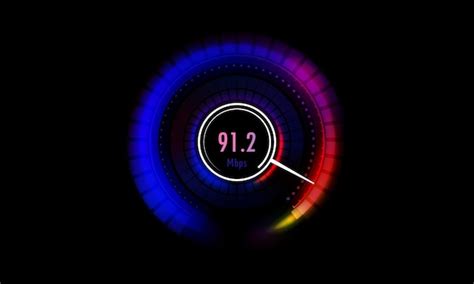 Premium Vector Futuristic Internet Speed Meter Dial Web Connection