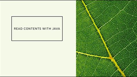 Straightforward Way To Read Contents With Java Intellij Youtube