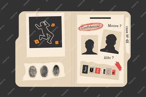 Premium Vector Crime Investigation File With Halftone Elements