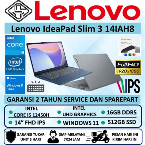 Jual Laptop Lenovo Slim Core I H Ram Gb Ddr Gb Ssd Fhd Ips Backlit Windows
