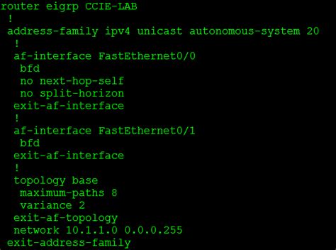 ccie eigrp named mode ccie or null