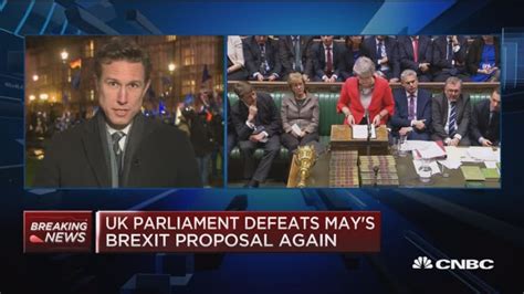 Brexit Theresa Mays Deal Suffers Second Defeat In Uk Parliament