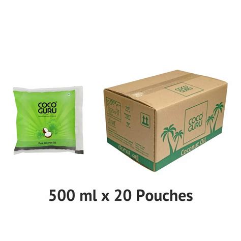 Cocoguru High Grade Coconut Oil In Pouch Ml Litres Box At Rs