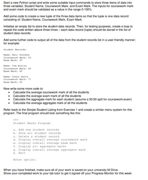 Solved Start A New Python Script And Write Some Suitable Chegg Com