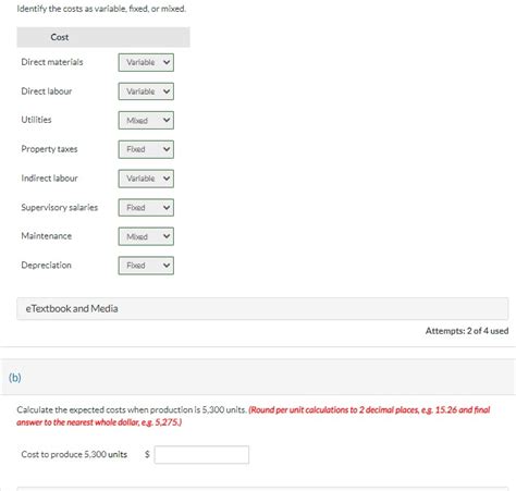 Solved Identify The Costs As Variable Fixed Or