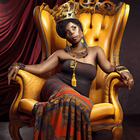 Beautiful African Goddess On A Throne · Creative Fabrica