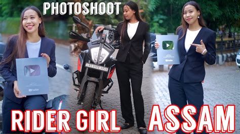 Silverplay Buttonr Logot Photoshoot😀 Assam Female Motovlogger ️