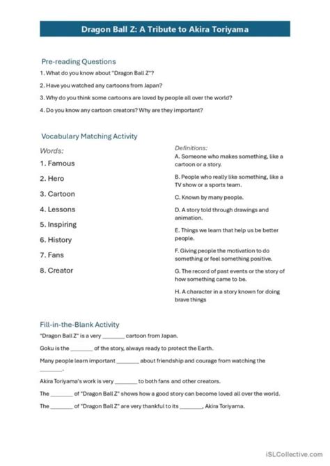 111 Dragon English Esl Worksheets Pdf And Doc