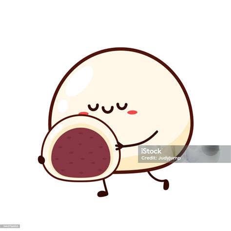 떡 캐릭터 디자인 벽지 텍스트를위한 여유 공간 떡 벡터입니다 일본 쌀 디저트 0명에 대한 스톡 벡터 아트 및 기타 이미지 0