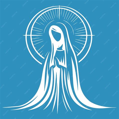 Mother Virgin Mary And The Son Jesus Illustration Premium Ai