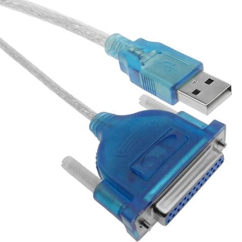 Converter Cable From USB Type A Male To DB25 Female Parallel Port 1 5 M Cablematic