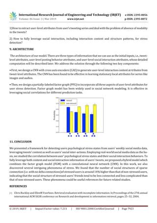 IRJET Identifying Stress Based On Communications In Social Networks PDF