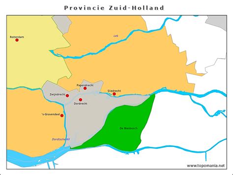 Topografie Provincie Zuid Holland
