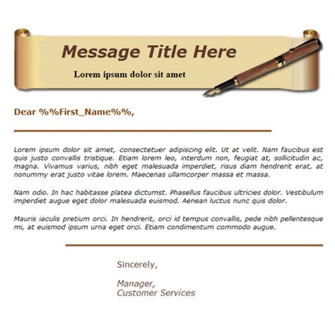 Header Free HTML E Mail Templates