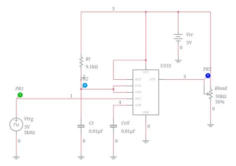 Timer Monostable Multivibrator Initial Conditions Determine Automatically Multisim Live