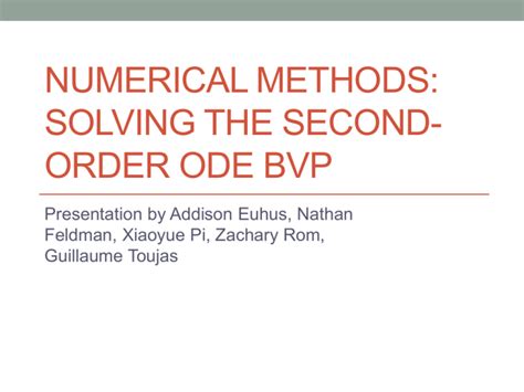 Iterative Method For Solving Linear Equations Ppt Tessshebaylo