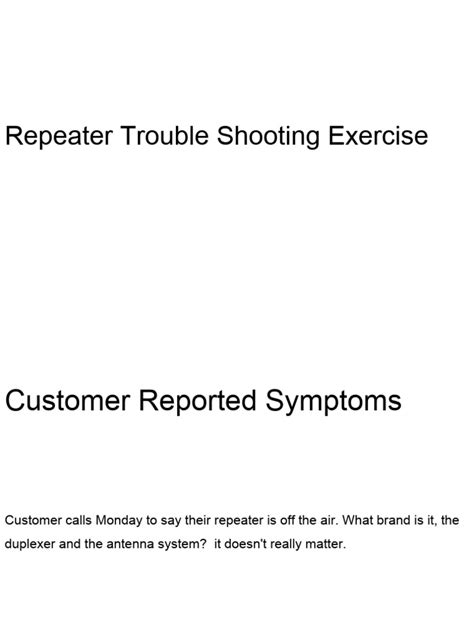 Repeater Trouble Shooting Exercise Pdf Antenna Radio Vacuum Tube