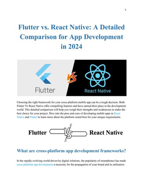 Flutter Vs React Native Which Is Best For Your Next Projectppt