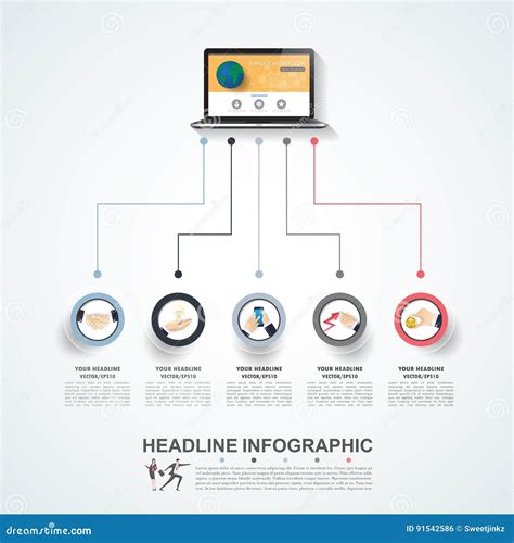 Timeline Infograph Business Workflow Diagram Process Flowchart With 5