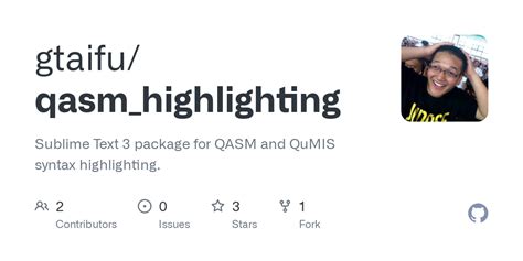 Github Gtaifuqasmhighlighting Sublime Text 3 Package For Qasm And Qumis Syntax Highlighting