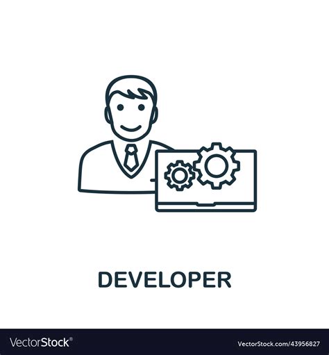 Developer Icon Simple Element From Agile Method Vector Image
