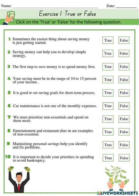 Worksheet 1 Ways To Save Money