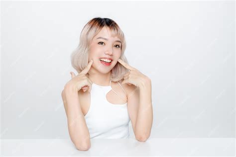 Premium Photo Asian Woman With A Beautiful Face And Perfect Clean