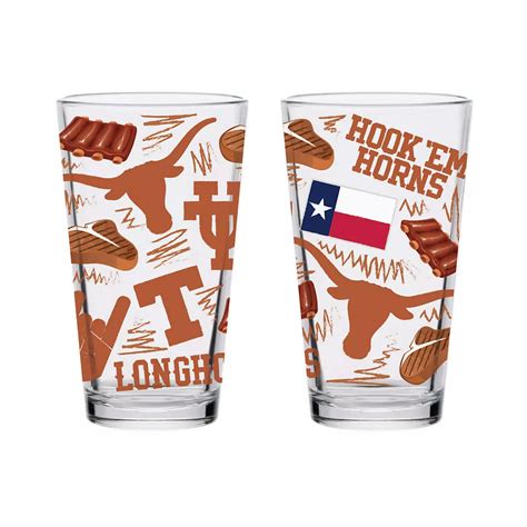 Texas Longhorns 16oz Local Pint Glass Academy