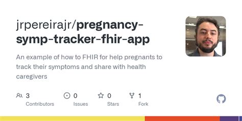 Github Jrpereirajrpregnancy Symp Tracker Fhir App An Example Of How