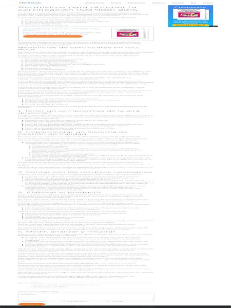 Requisitos para Obtener La Certificación ISO 9001 2015 - Softgrade | PDF | Calidad (comercial ...