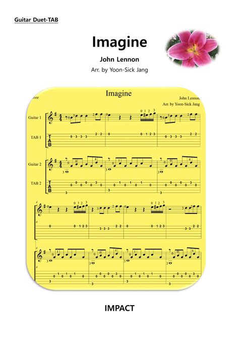 Imagine Arr Yoon Sick Jang By David Archuleta Sheet Music For Easy