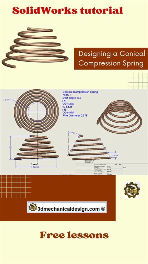 Solidworks Tutorial Designing A Conical Compression Spring