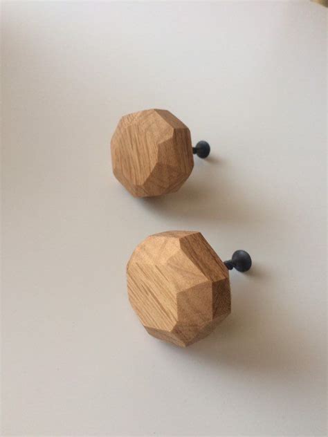 Sw014 Geometric Oaq Knobs Rustic Wood Knob Drawer And Pulls Irregolar