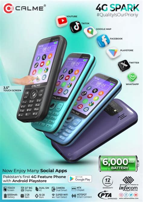 Calme 4G Spark Price In Pakistan Specification FSKASUR