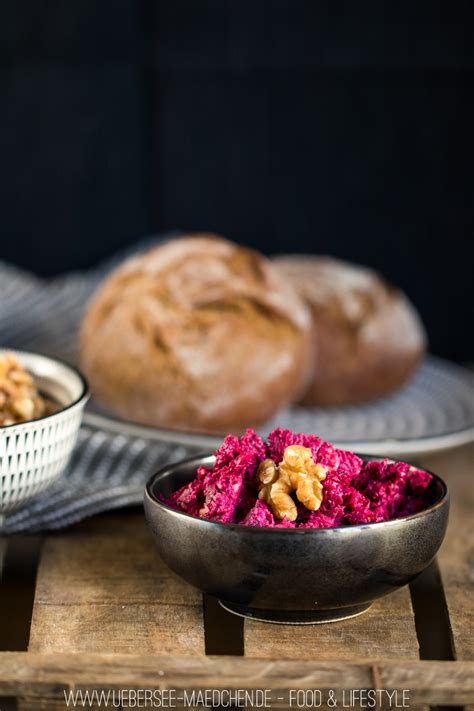 Rote Bete Aufstrich mit Feta Walnüssen ÜberSee Mädchen